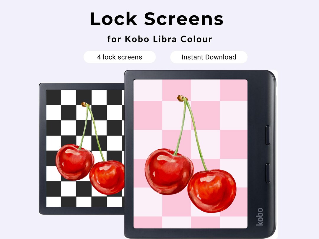 Kobo Libra Colour Lock Screens Cherryimages Tablet Retro Checkerboard ...