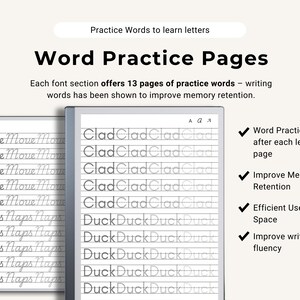 Remarkable Paper Pro Digital Handwriting Practice Educational Workbook ...