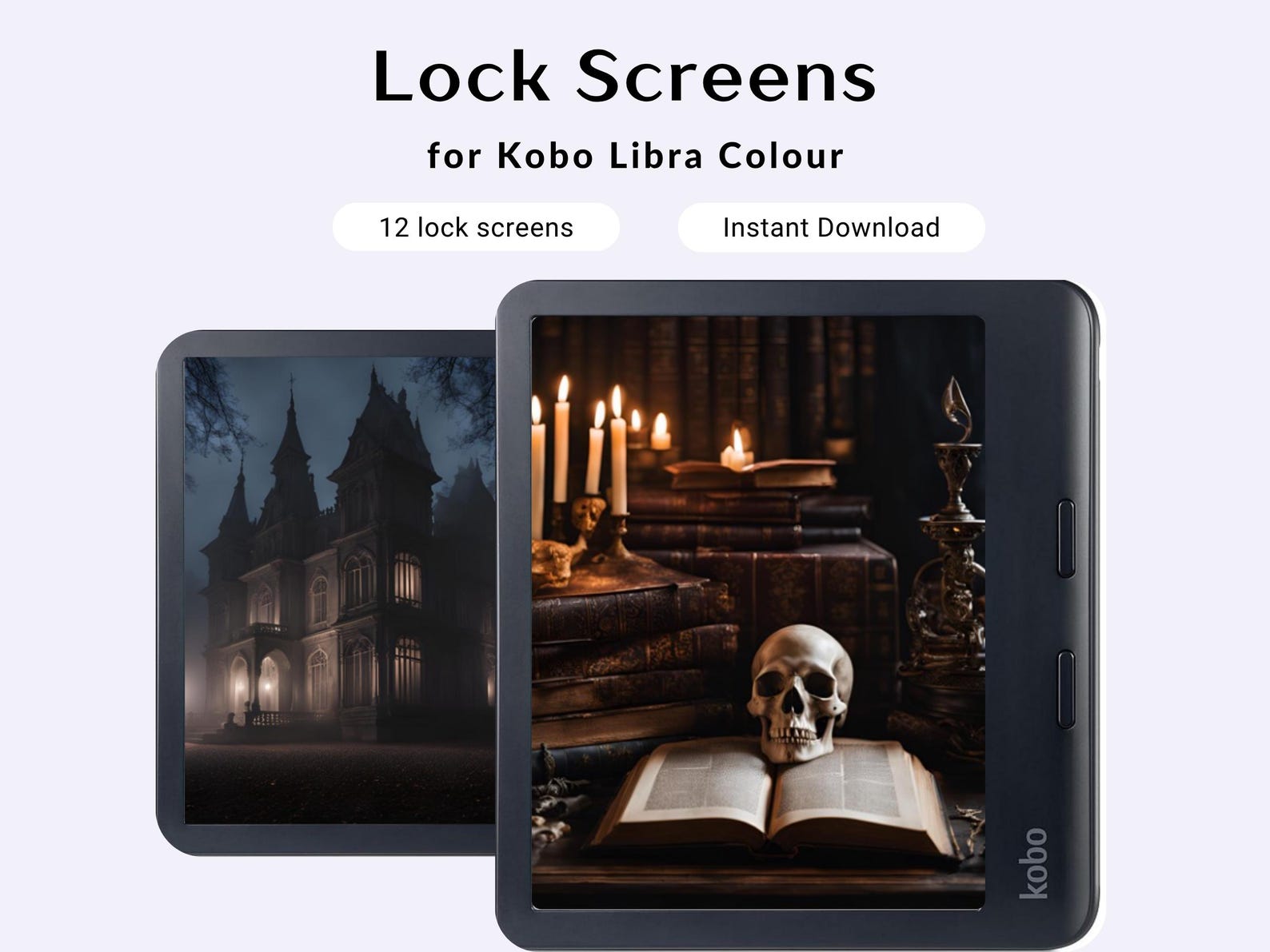 Kobo Libra Colour Lock Screens Gothic Images Tablet Dark Romance Design ...