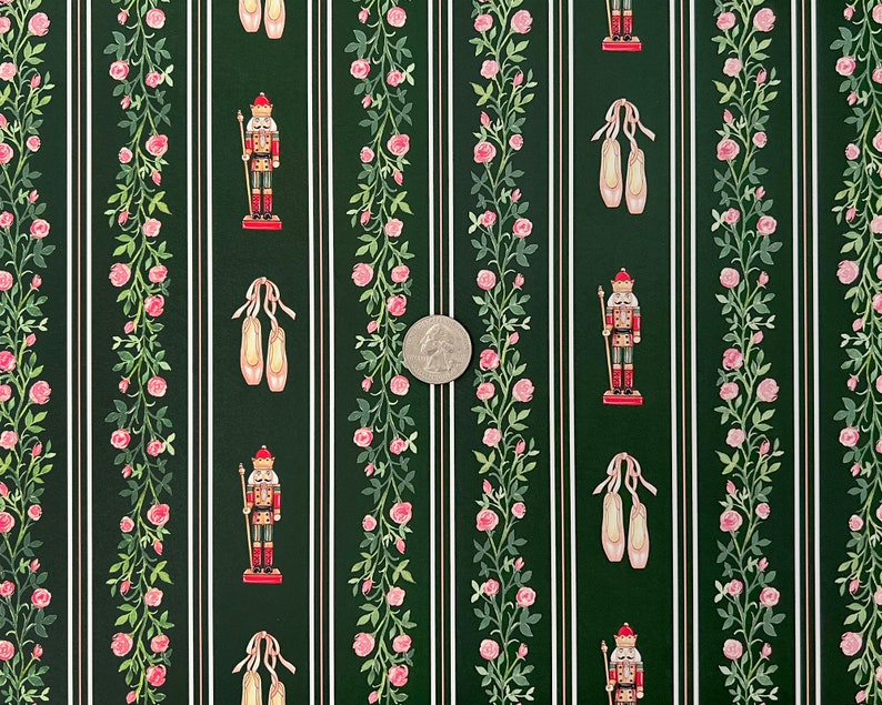 Gift Wrap Sheets - Nutcracker Rose / Christmas Ballerina, Holiday ...