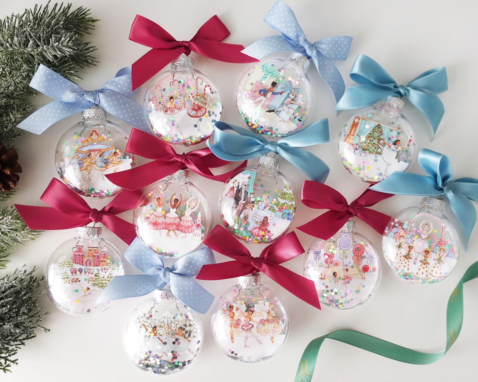 Create Your Own Nutcracker Gift Set - Glitter Ornament Set of 6 ...