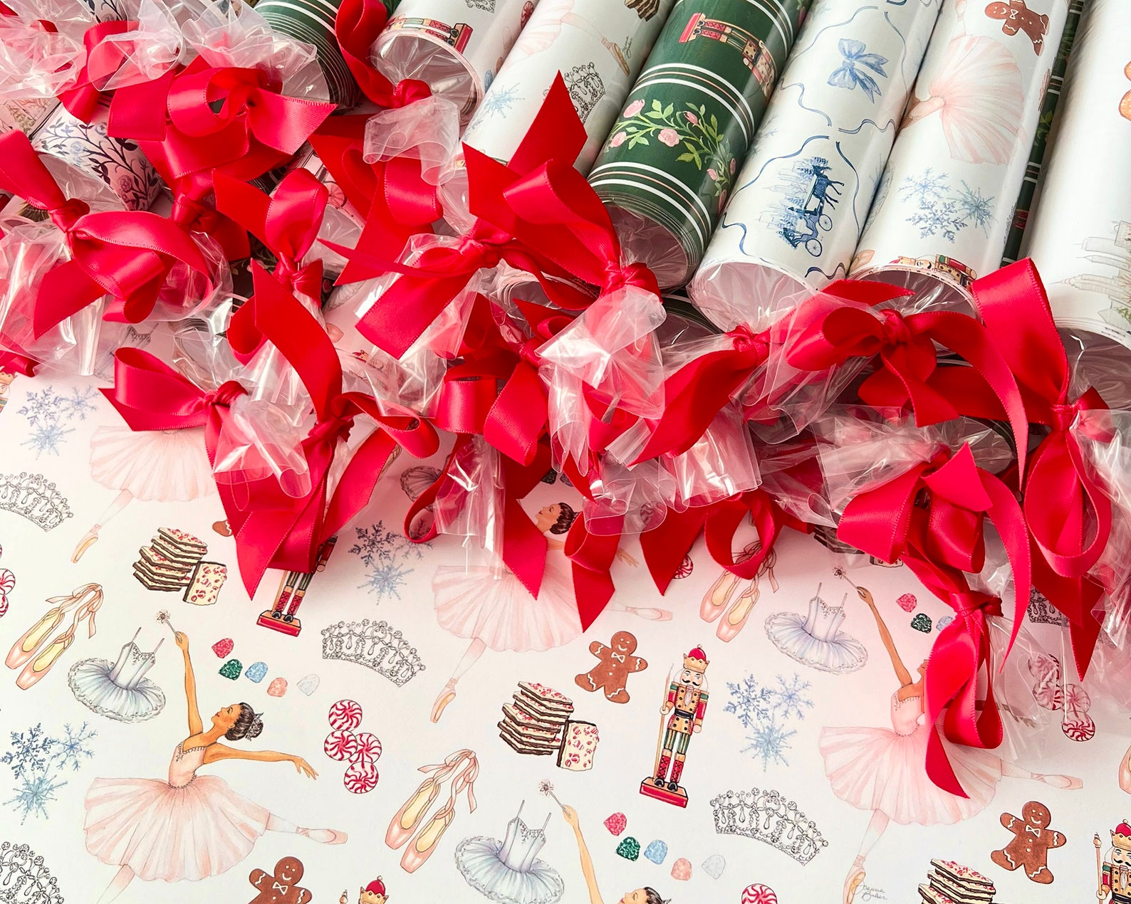 Gift Wrap Sheets - Nutcracker Ballet / Christmas Ballerina Wrapping ...