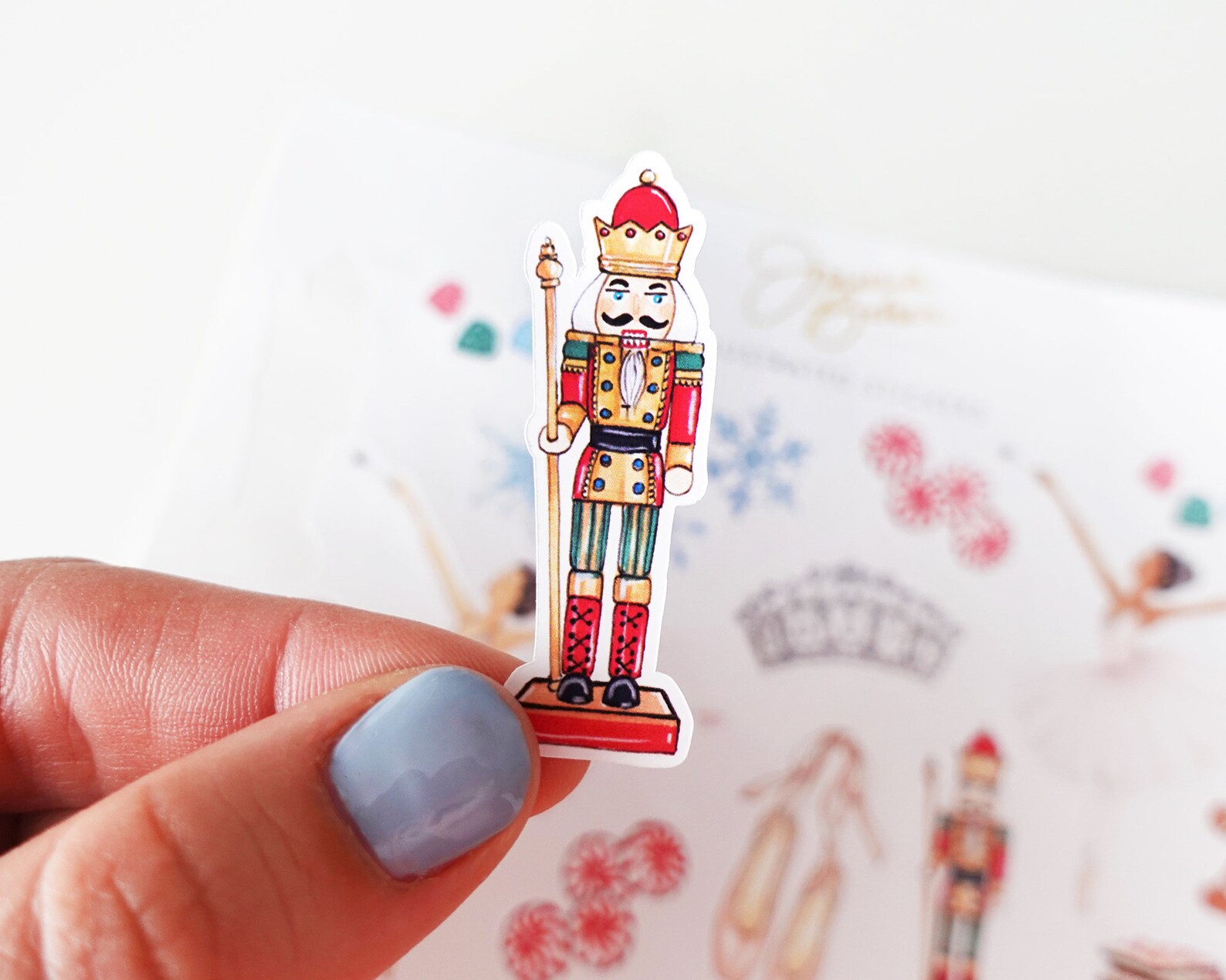 Nutcracker Ballet Holiday Stickers - Fashion Illustration, Glossy ...