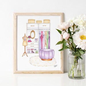 Dream Closet Art Print / Fashion Illustration by Joanna Baker - Etsy