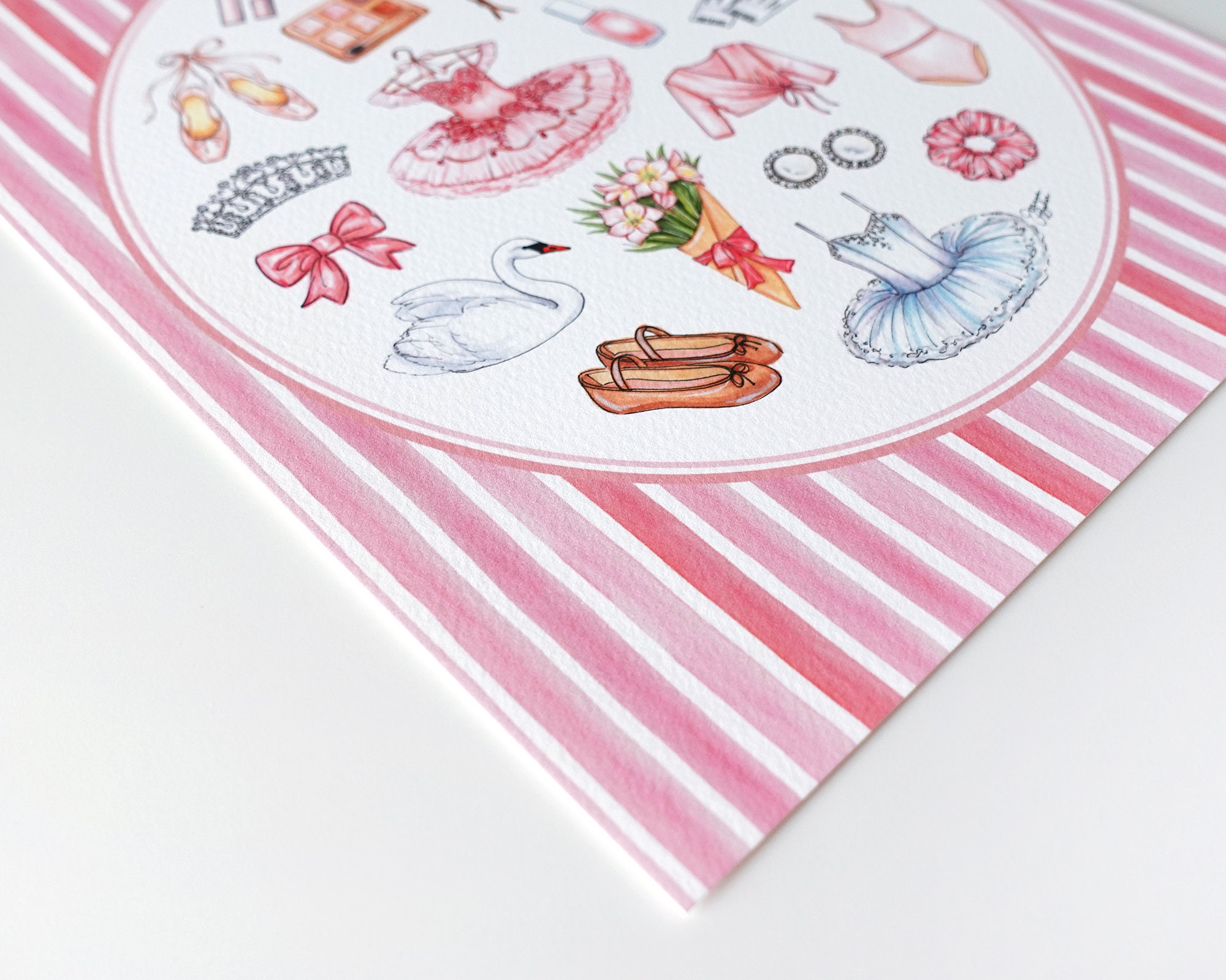 Ballerina Favorite Things Art Print / Ballet Inspired Illustrations by ...