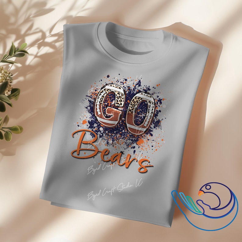 Go Bears! Game Day Leopard Football Splatter PNG - Etsy