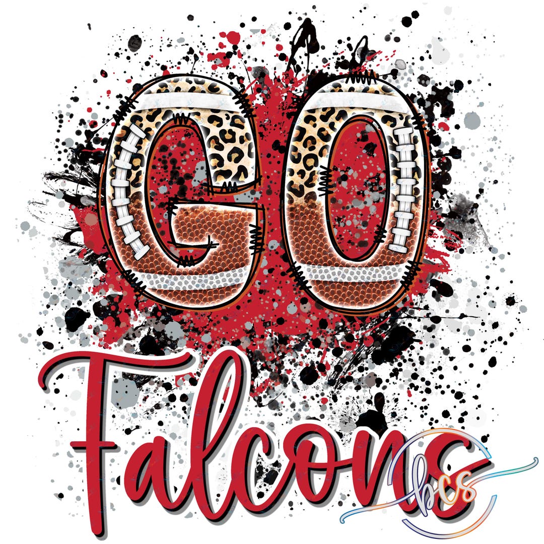 Go Falcons! Game Day Leopard Football Splatter PNG - Etsy
