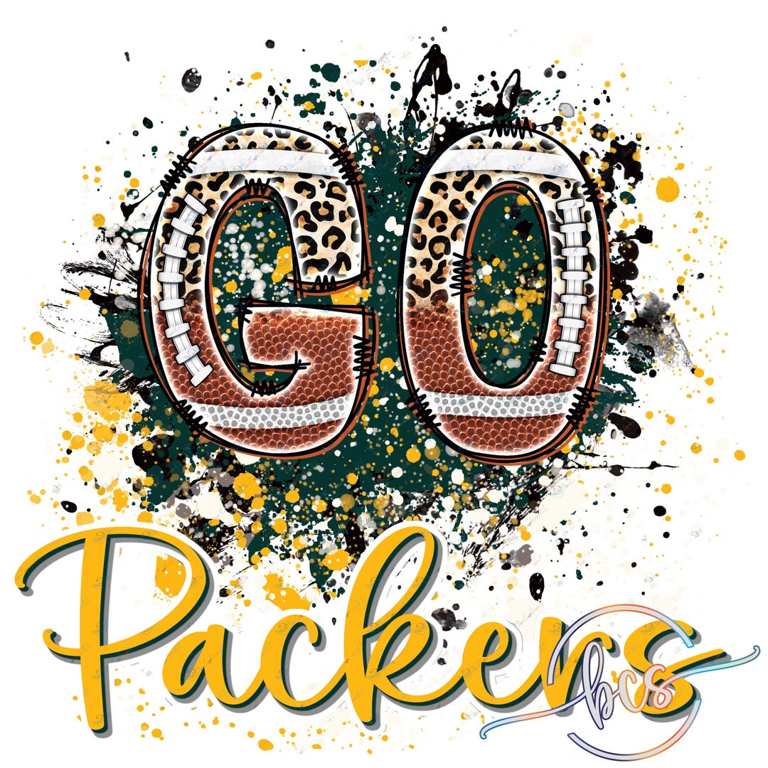 Go Packers! Game Day Leopard Football Splatter PNG - Etsy