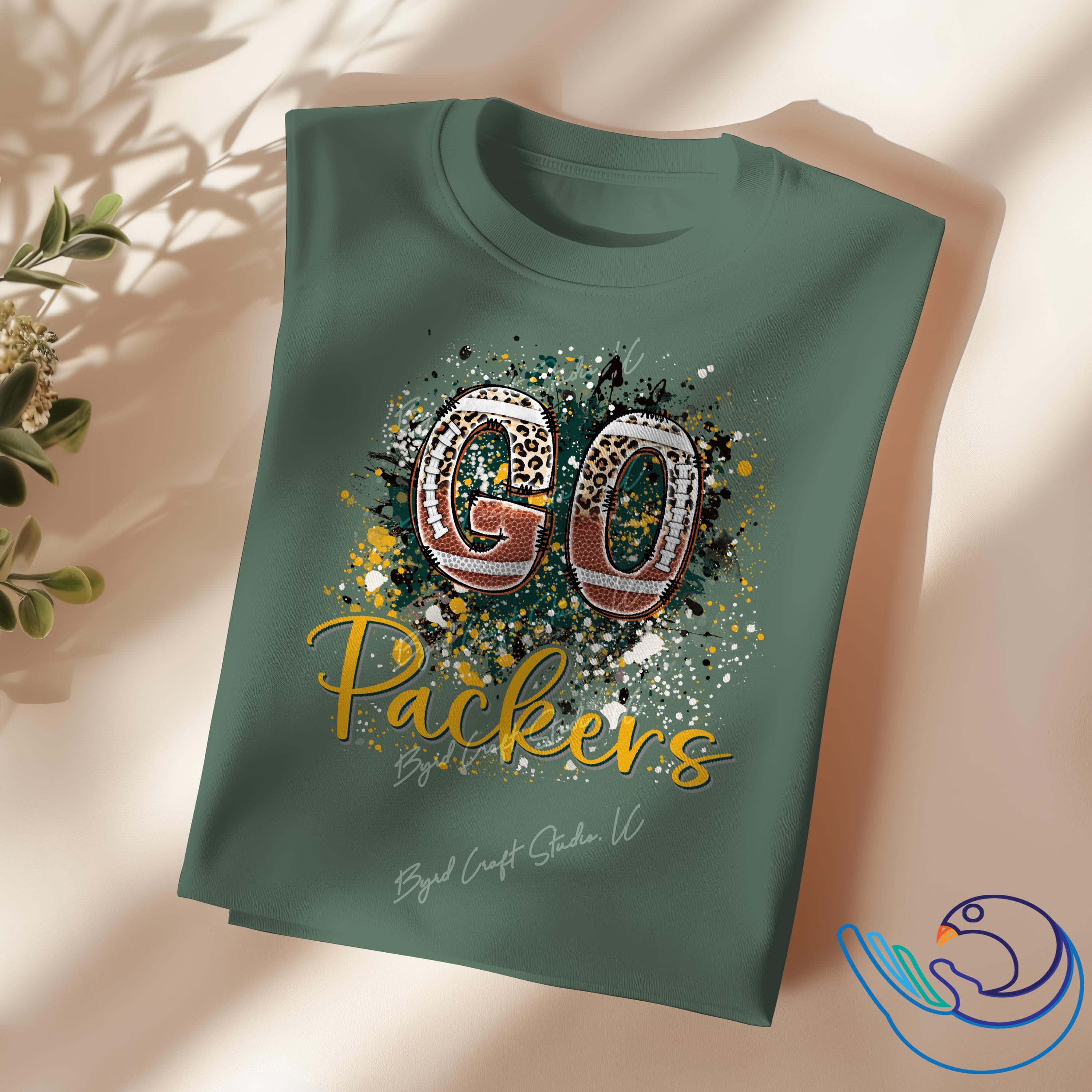 Go Packers! Game Day Leopard Football Splatter PNG - Etsy