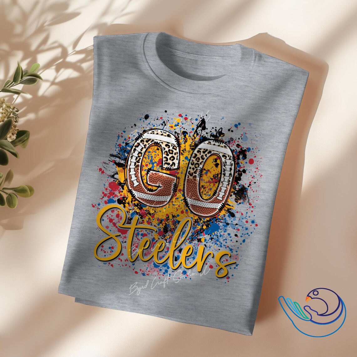 Go Steelers! Game Day Leopard Football Splatter PNG - Etsy