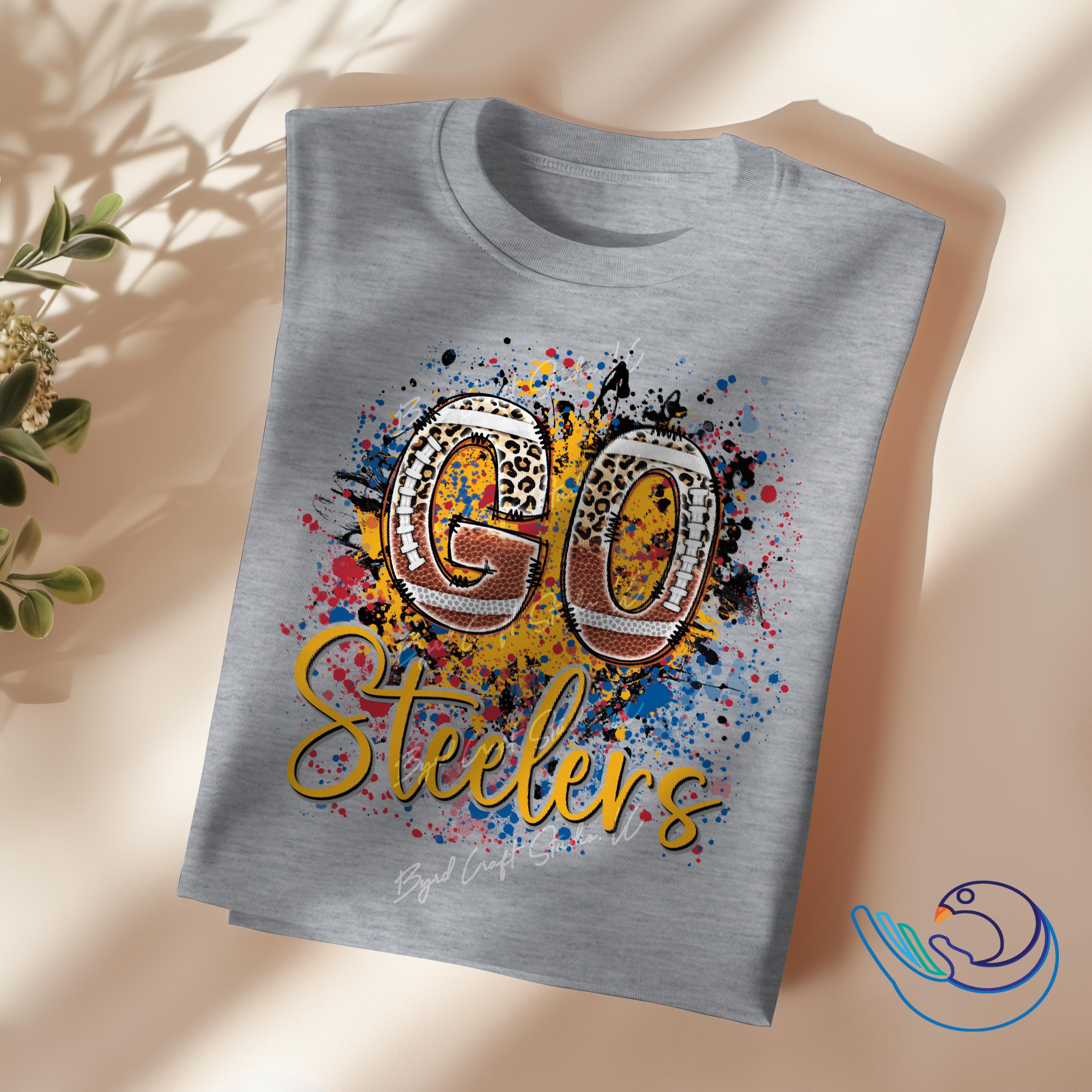 Go Steelers! Game Day Leopard Football Splatter PNG - Etsy