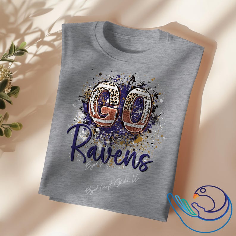 Go Ravens! Game Day Leopard Football Splatter PNG - Etsy