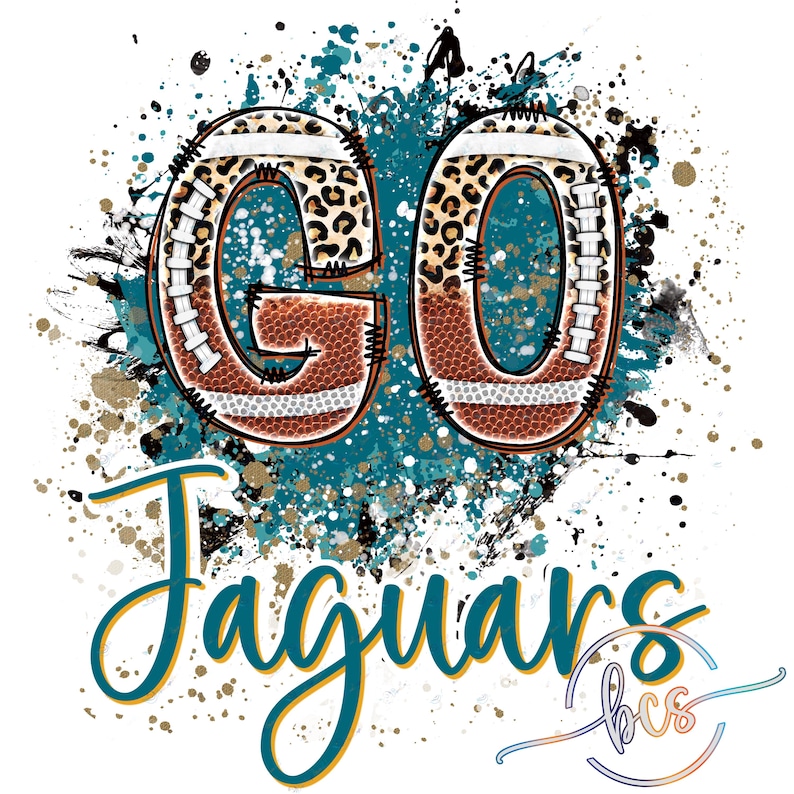 Go Jaguars! Game Day Leopard Football Splatter PNGS 2 Images - Etsy