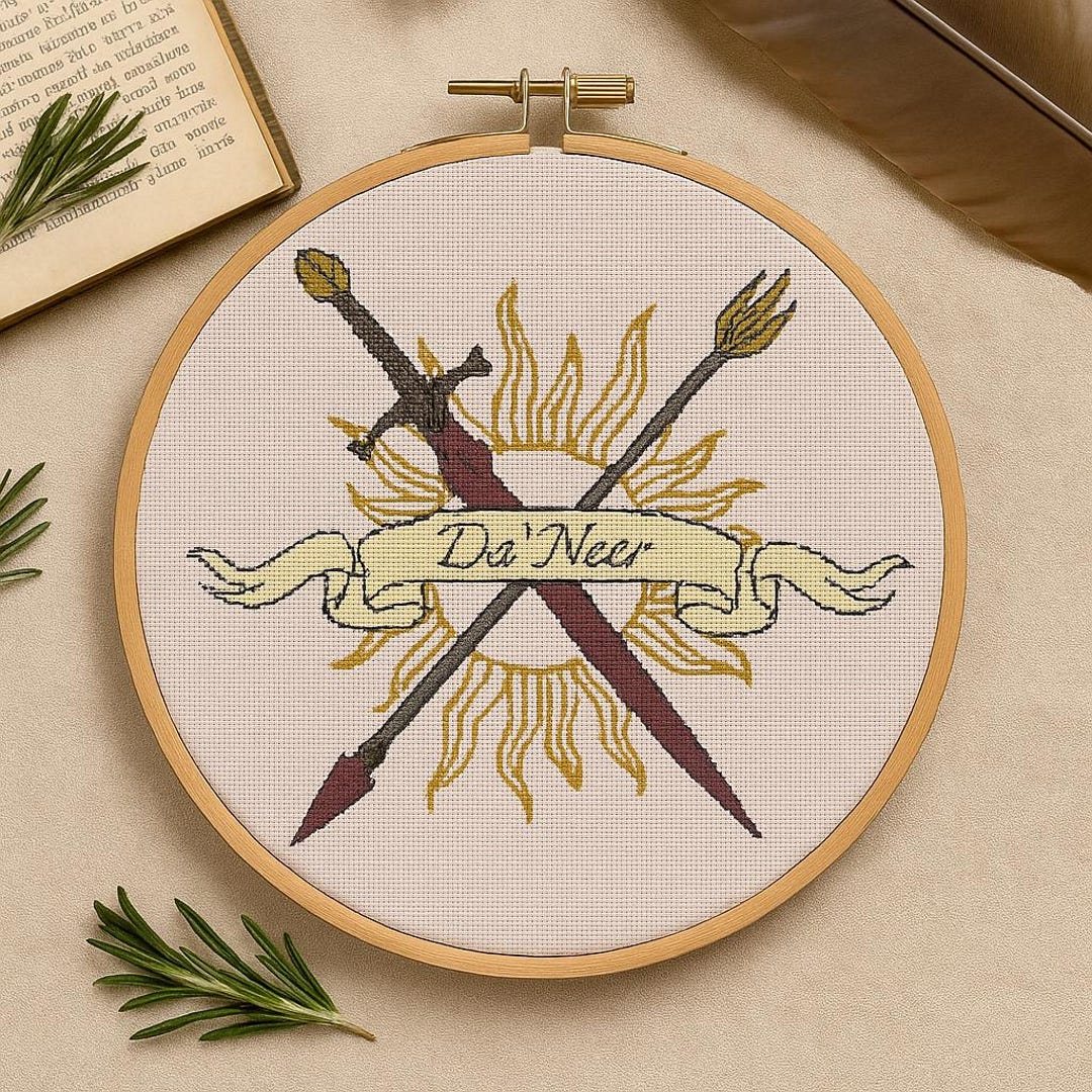 From Blood and Ash Cross Stitch | Da’neer Crest Pattern | Fantasy ...