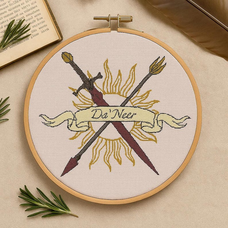 From Blood and Ash Cross Stitch | Da’neer Crest Pattern | Fantasy ...