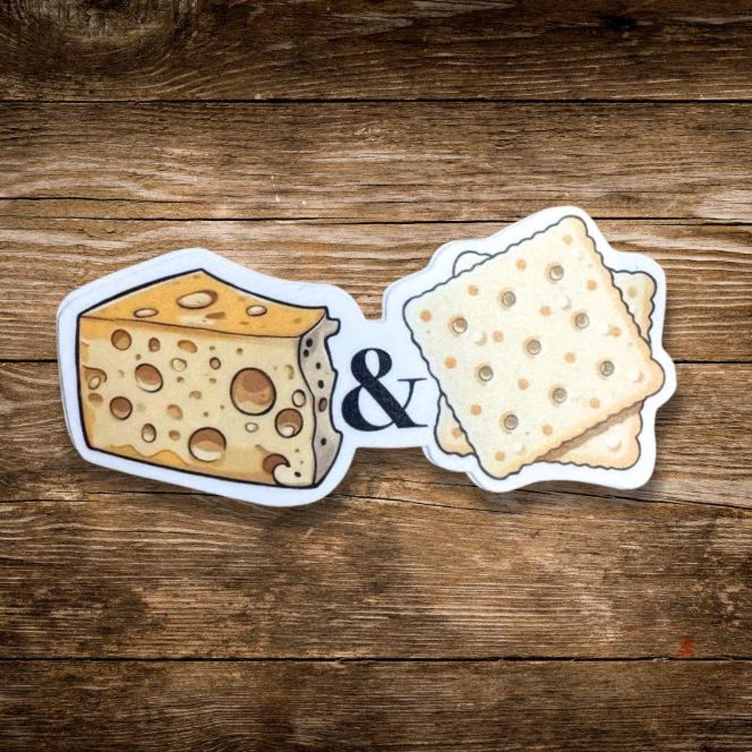 Cheese Cracker Sticker Jesus Saying Adhesive Print Funny Phrase Vinyl ...