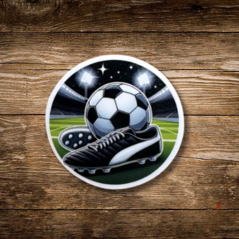 Soccer Ball Sticker Cleat Shoe Adhesive Print Gift for Football Player ...
