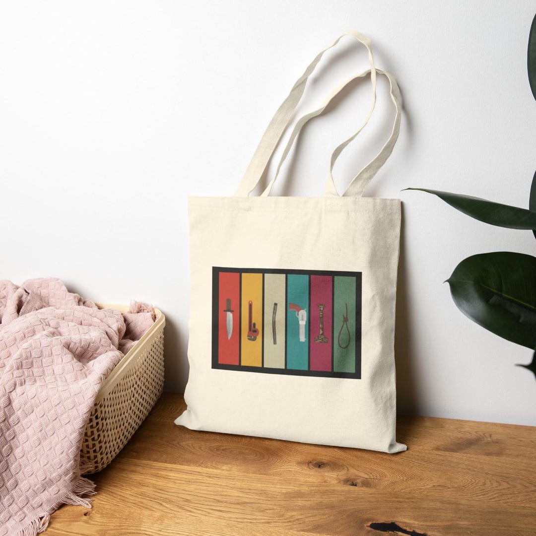 Clue Pop Culture Art Canvas Bag Room Board Game Funny Tote Gift for ...