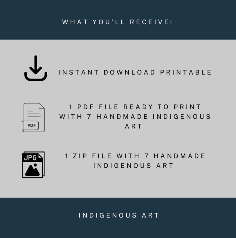 Handmade Indigenous Poster Set | Indigenous Digital Art | Indigenous ...