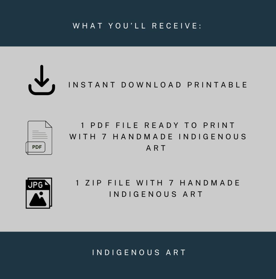 Handmade Indigenous Poster Set | Indigenous Digital Art | Indigenous ...