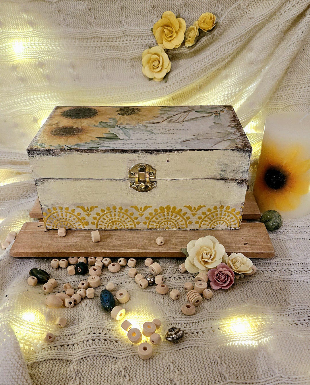 Handmade Decorative Jewelry Box, Sunflower - Etsy