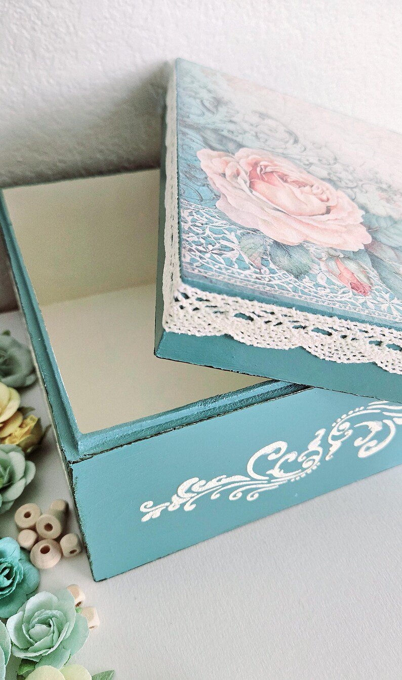 Decorative Handemade Box With Lace - Etsy