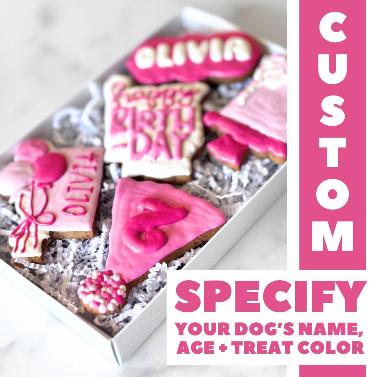 Custom Dog Treat Birthday Gift Personalized Dog Biscuit Homemade Dog ...