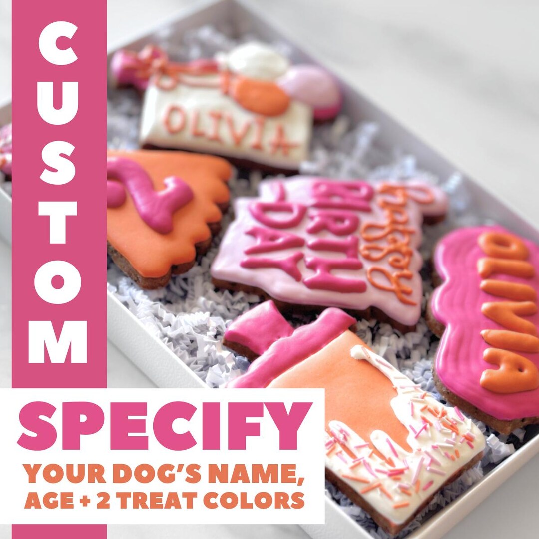 Custom Dog Treat Birthday Gift Personalized Dog Biscuit Homemade Dog ...