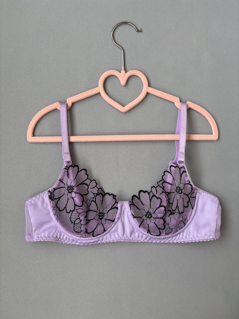 Purple Lace Bras & Thong for Men, Lace Men's Lingerie, Underwire Male ...