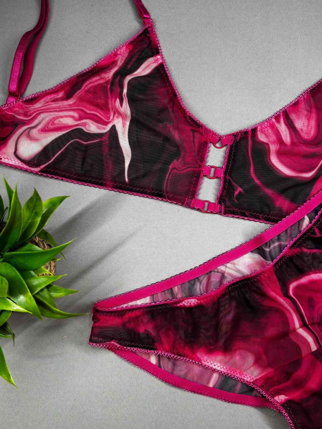 Bright Provocative Pink Lingerie, Adult Sexy Lingerie, Purple Bra and ...