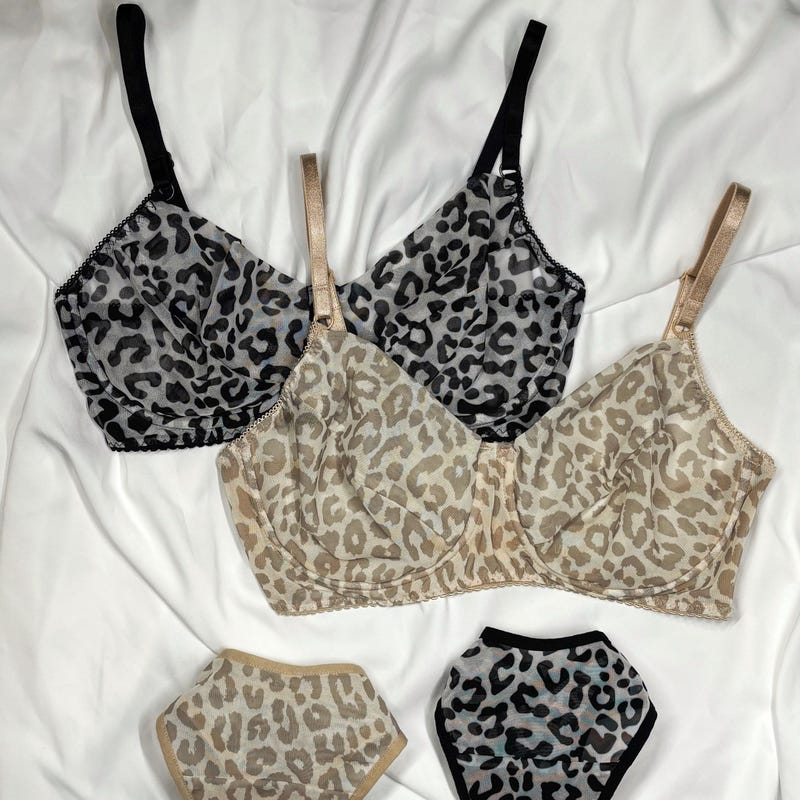 Leopard Lingerie - Etsy