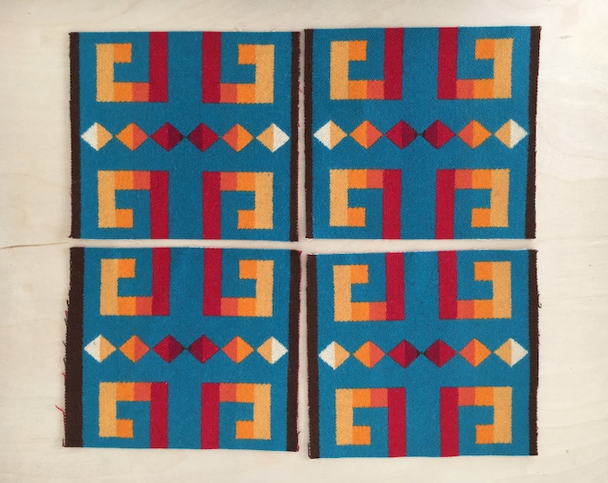 Pendleton Wool Fabric / Wool Remnant / Rio Rancho Turquoise X 4 Pieces ...