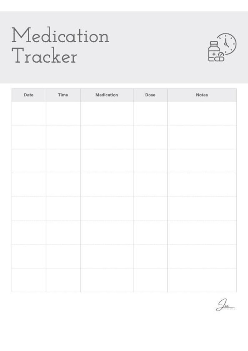 Medication Tracker - Etsy