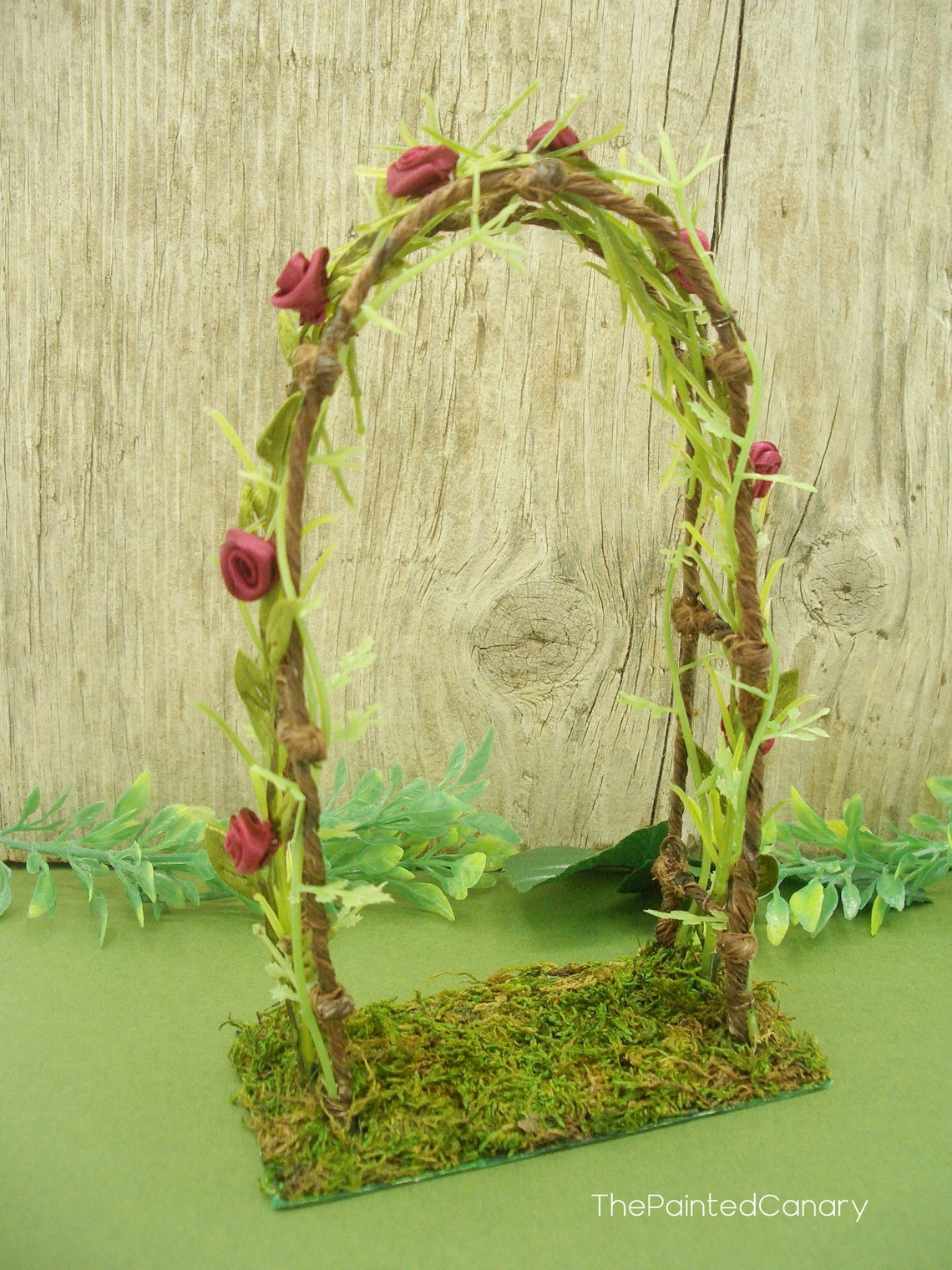 Handmade Fairy Garden Arbor Arch, Miniature Faerie Flower Trellis ...