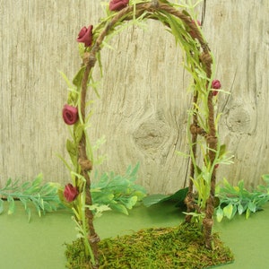Handmade Fairy Garden Arbor Arch, Miniature Faerie Flower Trellis ...