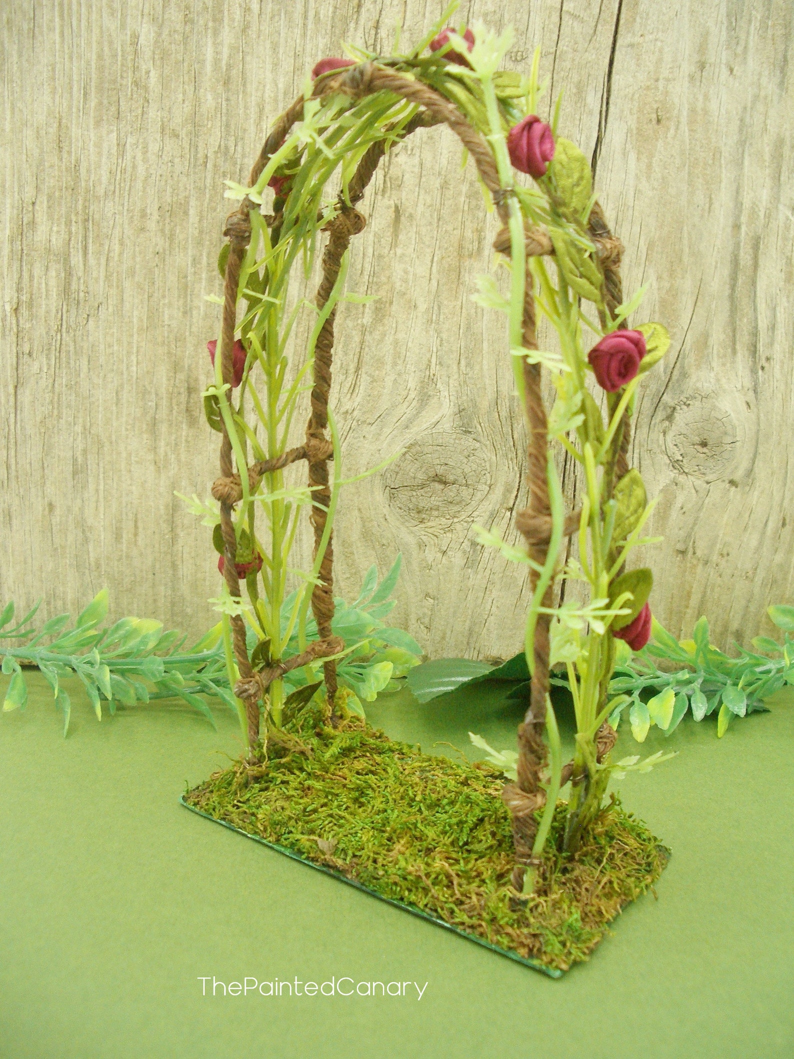 Handmade Fairy Garden Arbor Arch, Miniature Faerie Flower Trellis ...