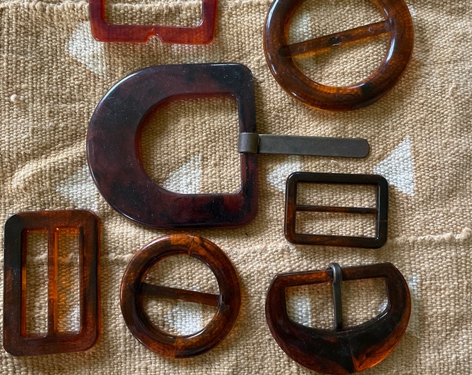 Mixed Sizes Plastic Dark Amber Tortoise Shell Buckles X 40 in Total - Etsy