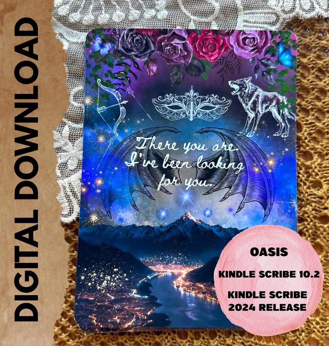 ACOTAR There You Are Kindle Insert: Fantasy Bookish Design Oasis ...