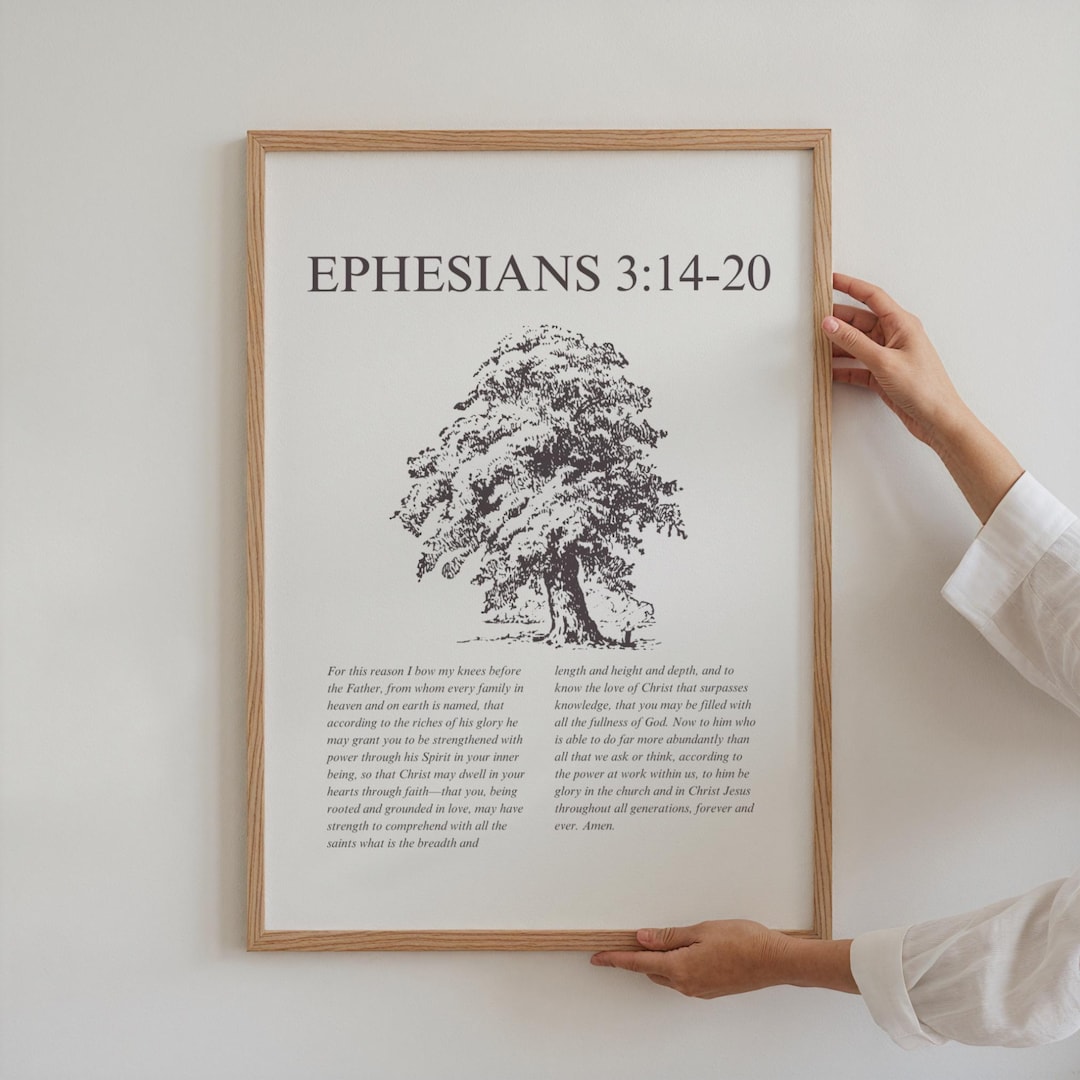 Ephesians 3:14-20 // Rooted and Grounded in Love // Christian Wall Art ...
