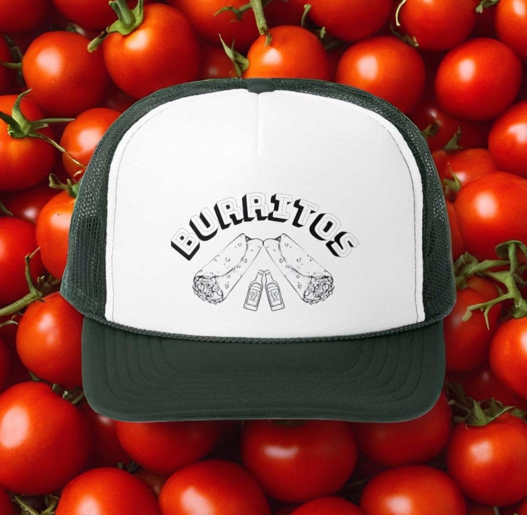 Burritos Trucker Caps, Mexican Food, Gift for Best Friend, Salsa, Hot ...