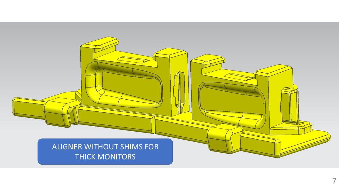3D Printed Monitor Alignment Bracket: Dual & Triple Screen Support - Etsy