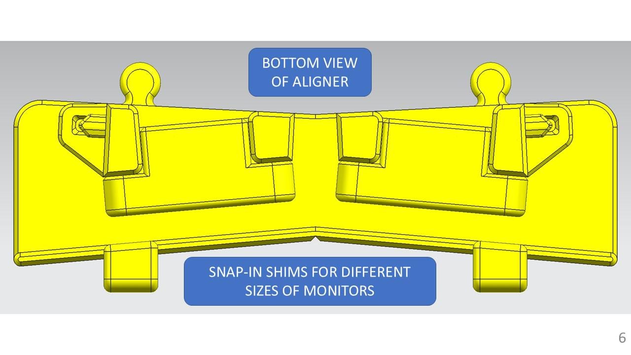 3D Printed Monitor Alignment Bracket: Dual & Triple Screen Support - Etsy