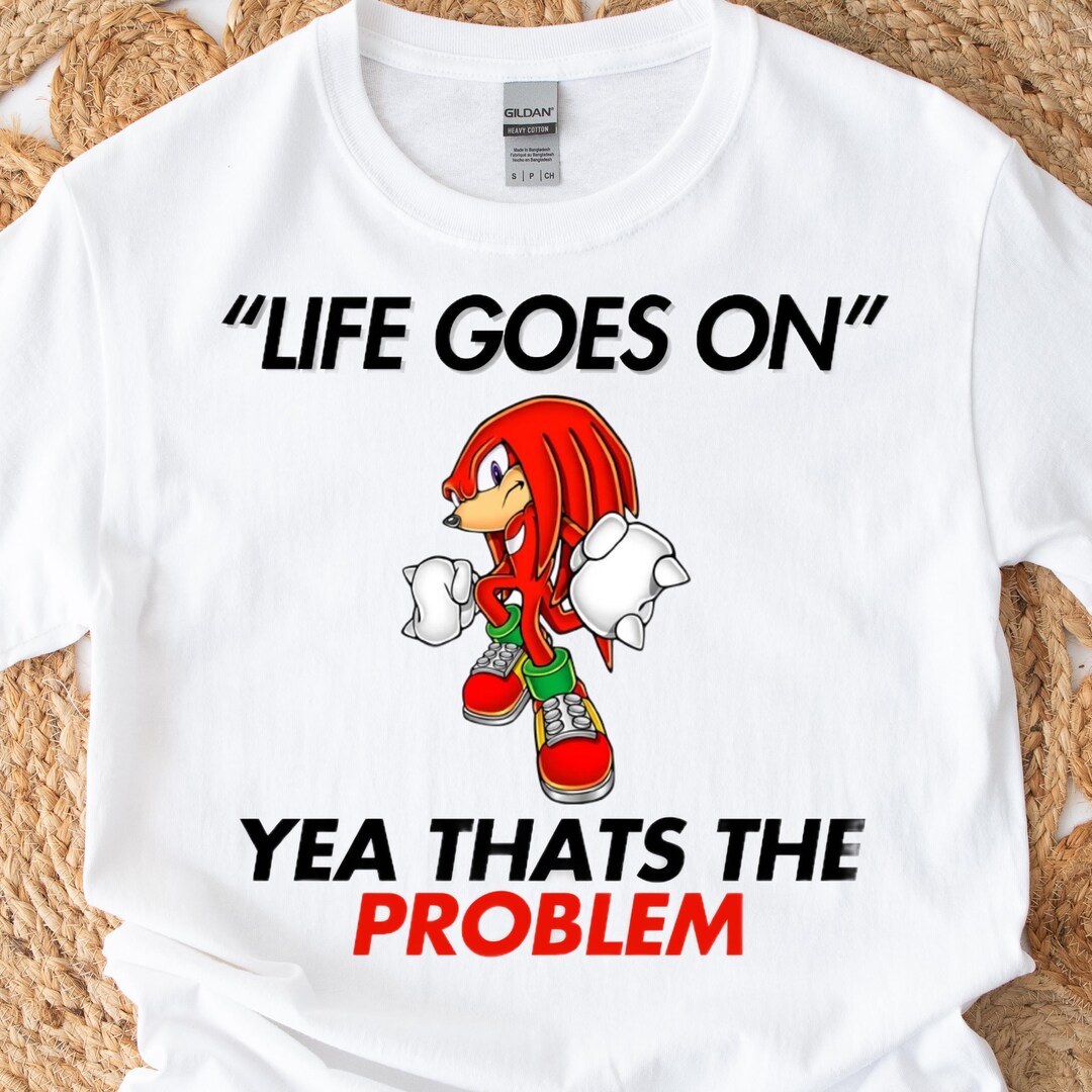 Funny Sonic Knuckles the Hedgehog Unisex Tee Shirt, Men's Women's Edgy ...