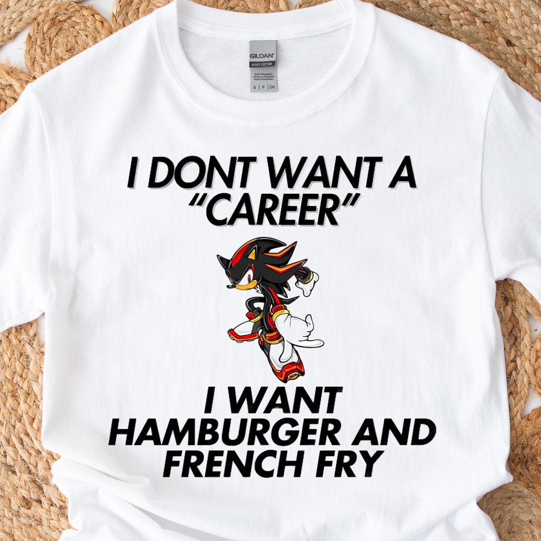 Funny Sonic Shadow the Hedgehog Unisex Tee Shirt, Men's Women's Edgy ...