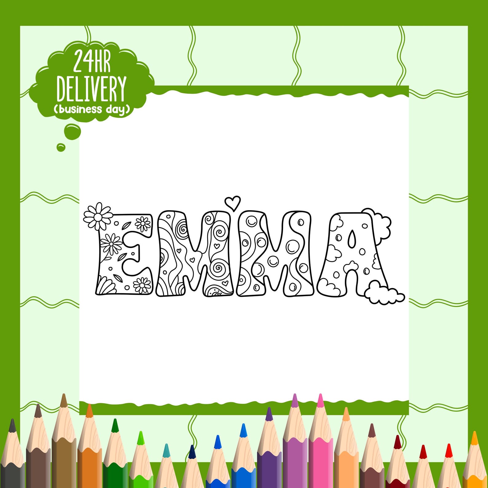 Custom Name Coloring Page, Doodle Custom Name, Personalized Coloring ...