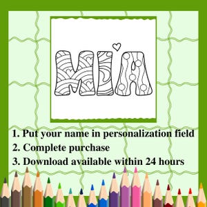 Custom Name Coloring Page, Doodle Custom Name, Personalized Coloring ...