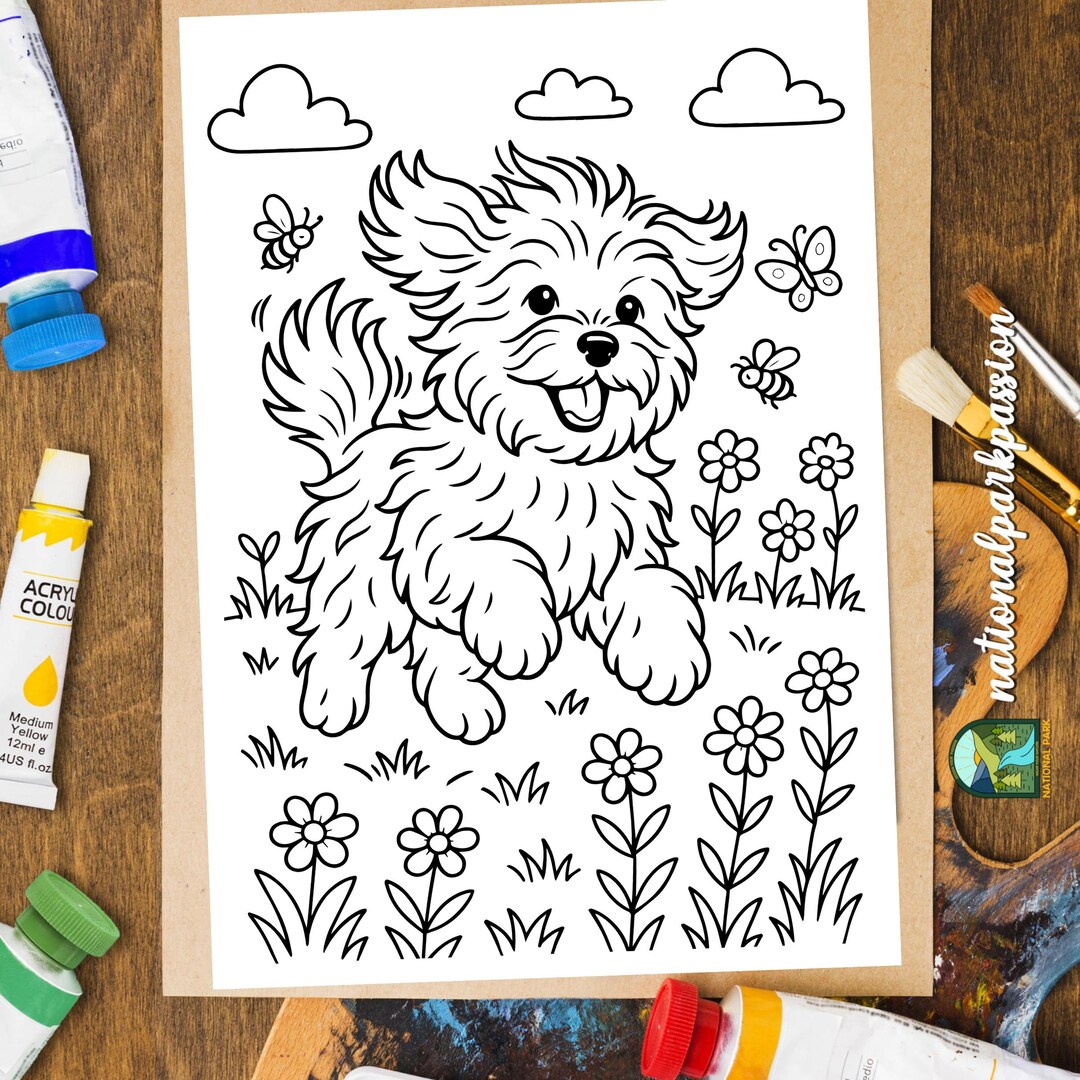 Dog Breeds Coloring Pages for Kids, Dog Coloring Book, Puppy Dog ...