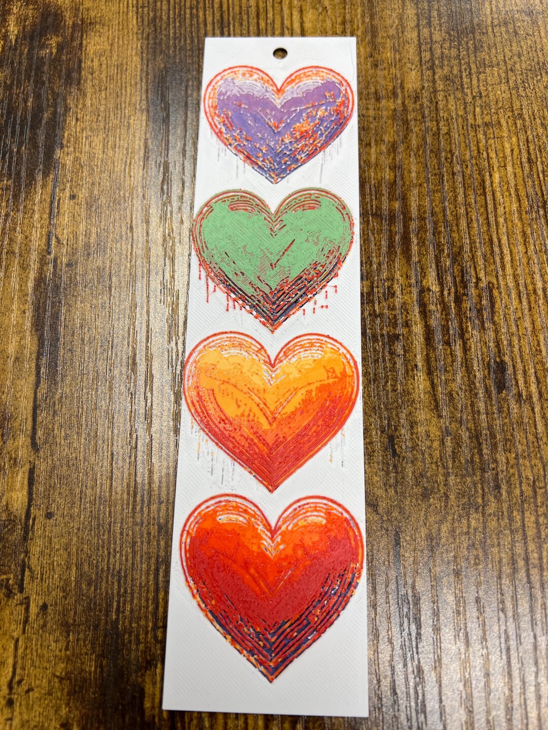 Watercolor Hearts Bookmark: Loving Reading Gift - Etsy
