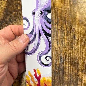 Octopus Bookmark: Watercolor Ocean Theme, Gift for Readers - Etsy