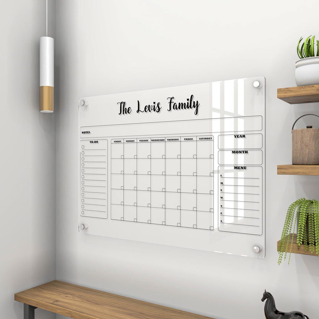 Personalized Montly Calendar, Family Planner 2025, Monthly Planner ...